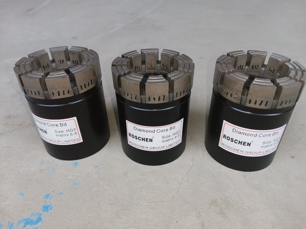 HQ Impregnated Diamond Core Drill Bits Pengeboran kedalaman 1000 meter ...